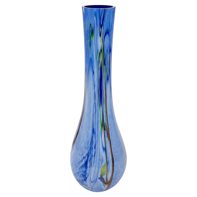 Modern Monumental Blue White Yellow Green Orange Murrine Huge Murano G ...