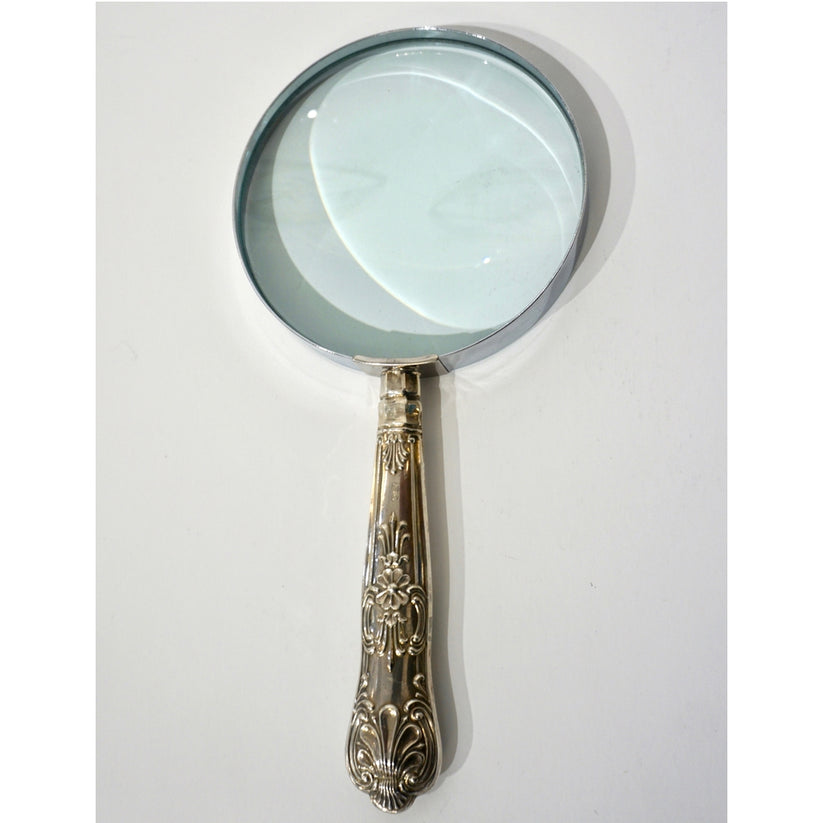 English Art Nouveau Sheffield Sterling Silver Mounted Large Magnifying ...