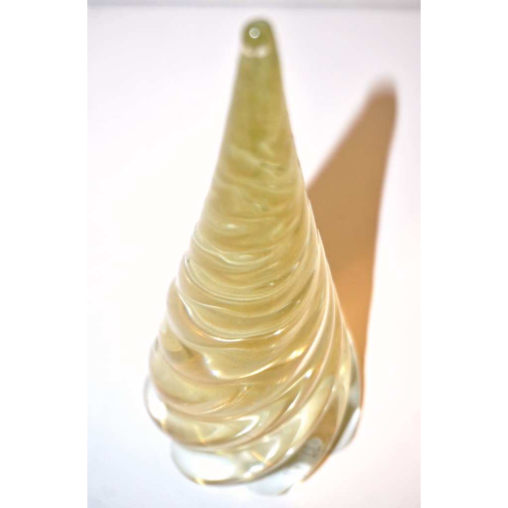 Cenedese 1980s Italian Modern 24K Gold Dust Crystal Murano Glass Tree ...